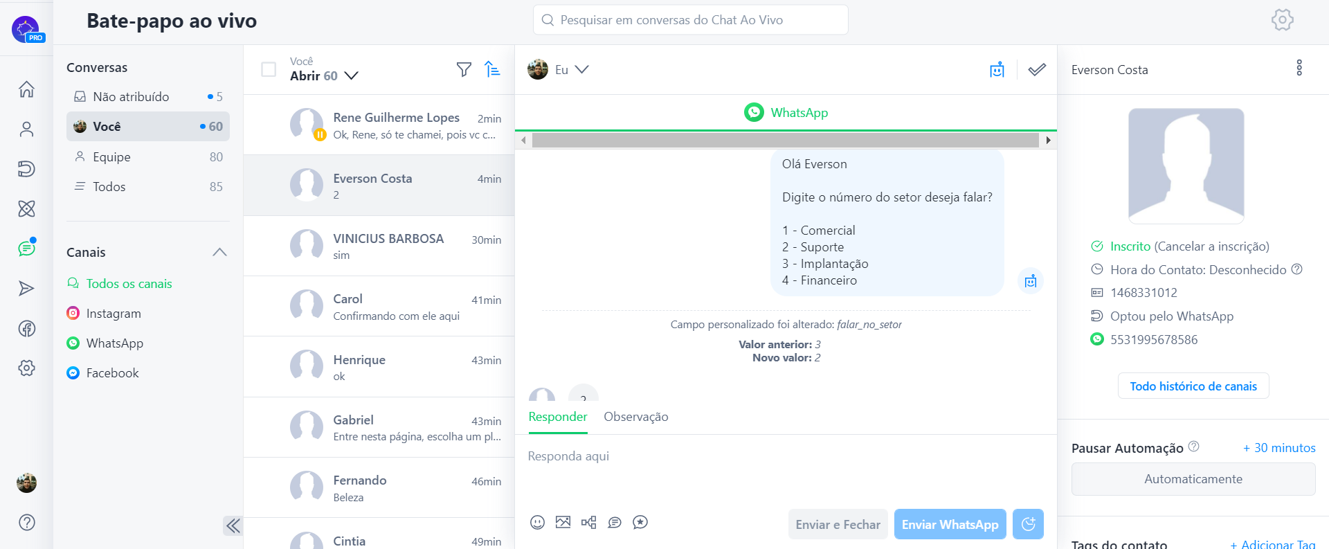 Atendimento via Whatsapp Donuz - Donuz