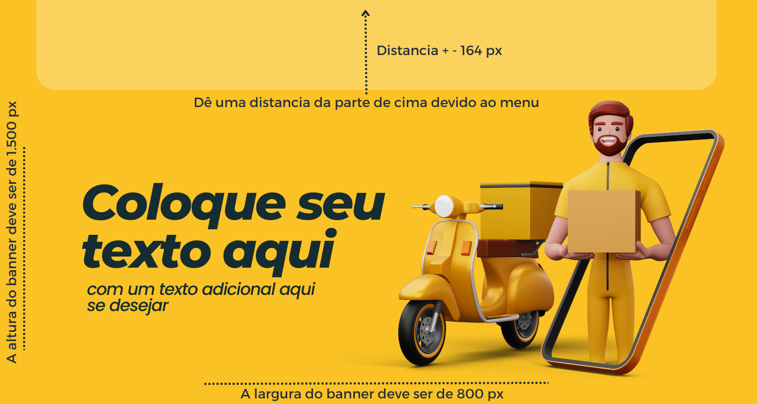 Exemplo de banner e medidas - Donuz